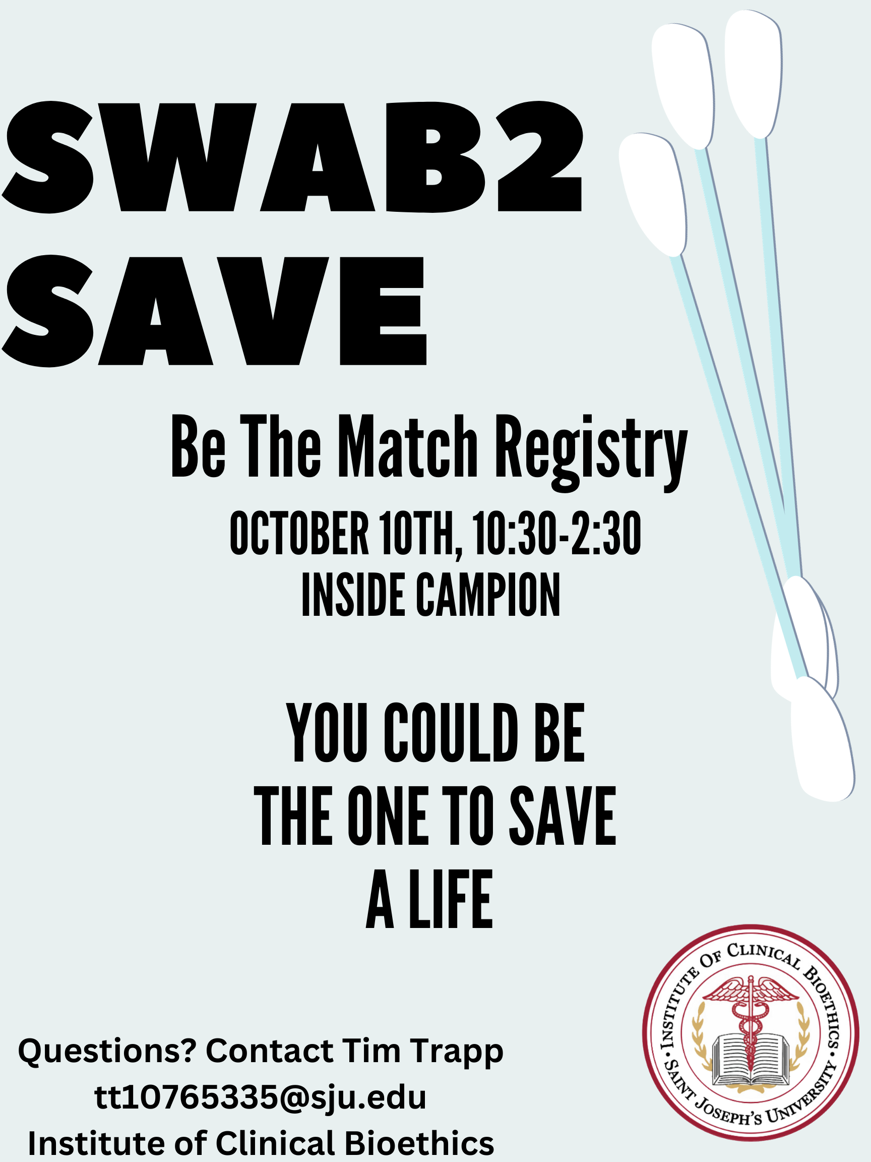 Be The Match Stem Cell Donation Launching at Saint Joseph's University